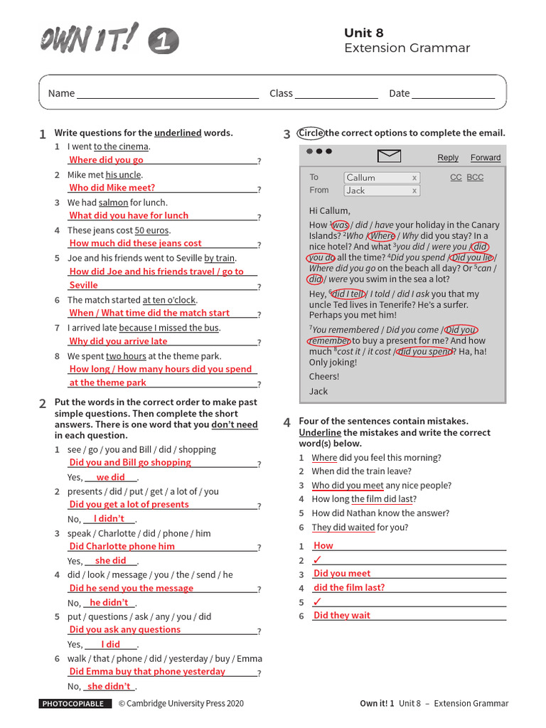 Extension_Grammar_Unit8_with_answers | PDF