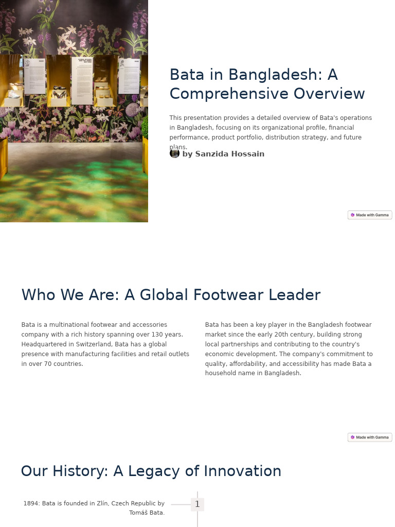 Bata in Bangladesh A Comprehensive Overview | PDF | Retail | Digital ...