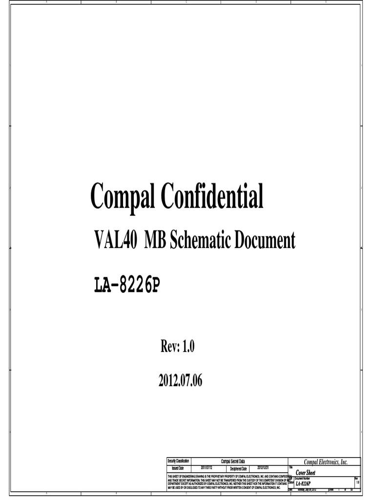Asus K45VD=1=compal_la-8226p_Rev1.0 | PDF | Computing | Computer Architecture