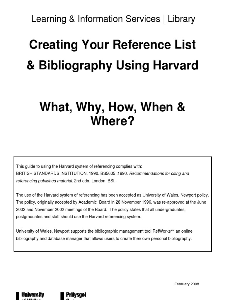 Guide to Harvard Referencing | Bibliography | Plagiarism
