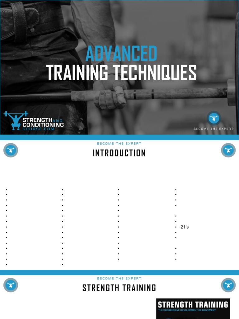 Advanced Resistance Training Techniques | PDF | Strength Training ...