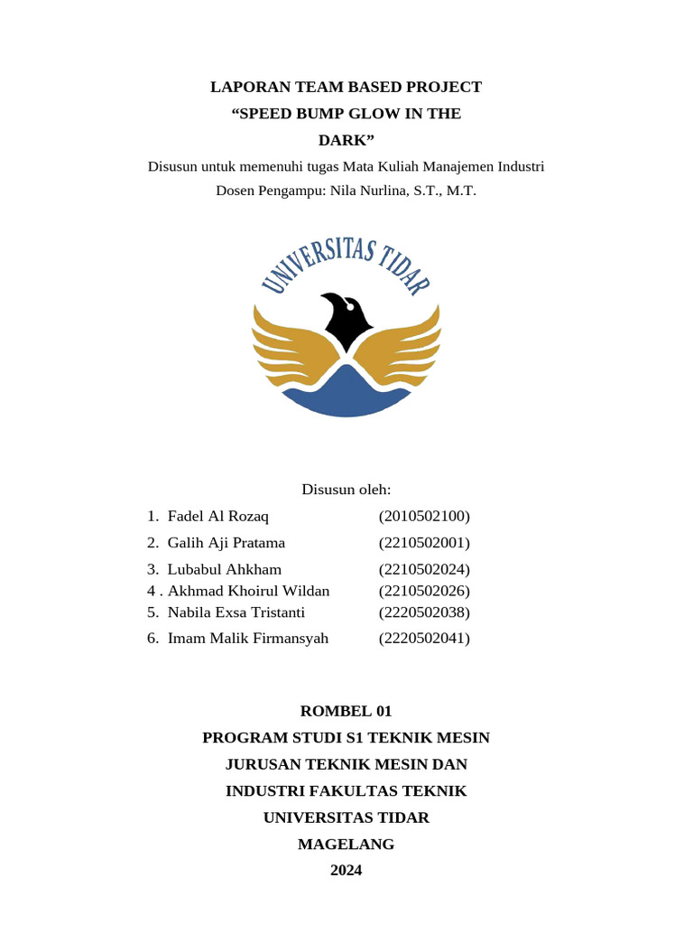 Laporan Team Based Project Mi | PDF