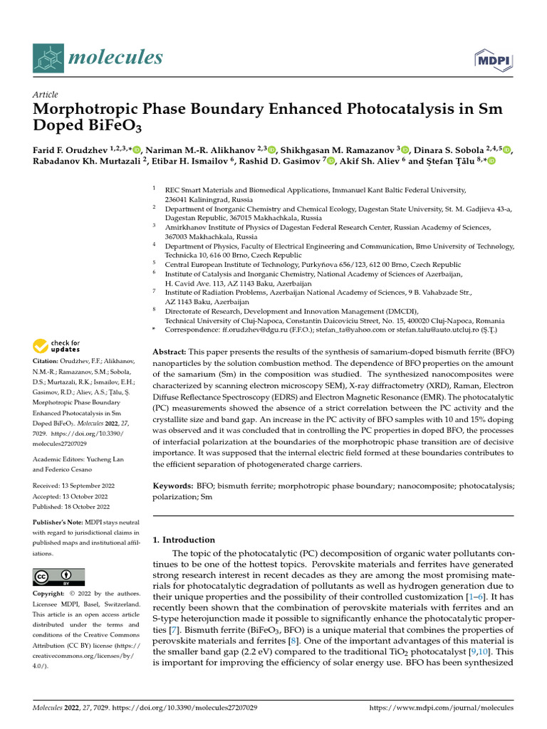 molecules-27-07029-v2 (2) | PDF | Physical Sciences | Materials Science