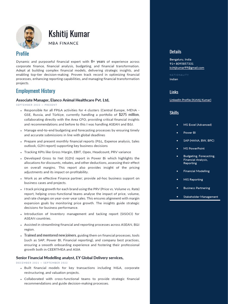 Naukri KshitijKumar (8y 0m) | PDF | Financial Analyst | Business