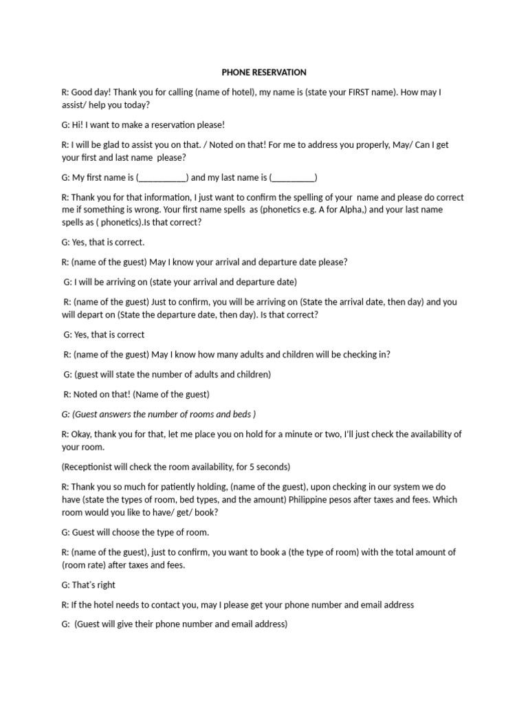 BSHM 11M1 Front Office Script 2 | PDF | Visa Inc.