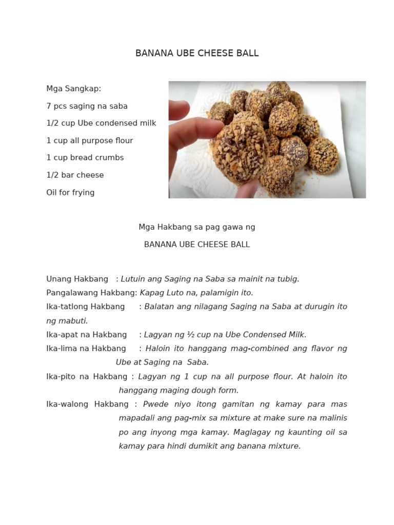 Banana Ube Cheese Ball | PDF