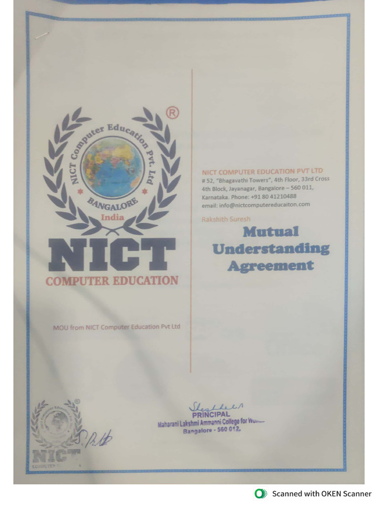 Nict 2021-22 Mcom Tcs Internship | PDF