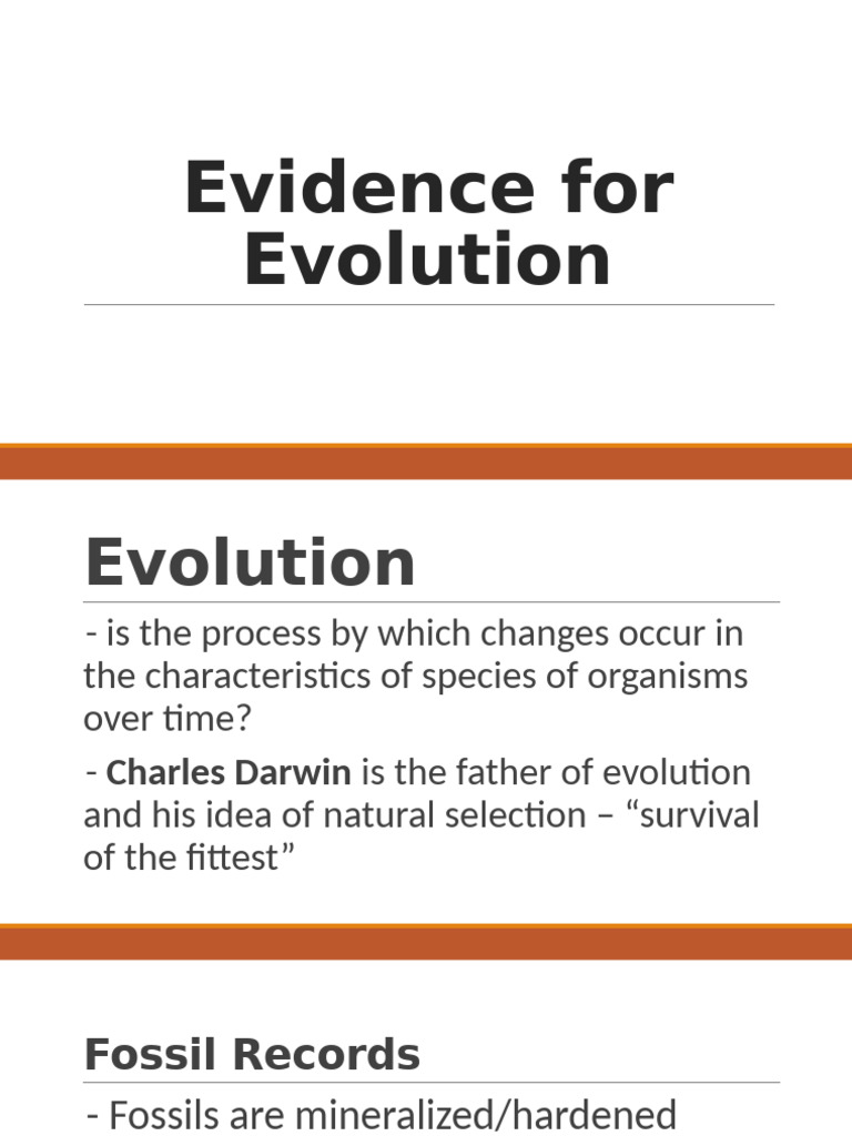 Evidence For Evolution | PDF
