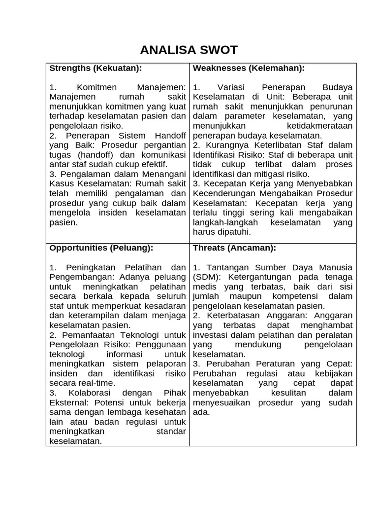 Analisa Swot | PDF