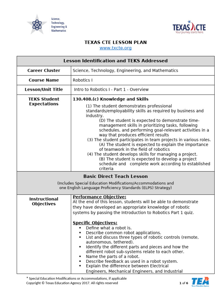 Introduction To Robotics 1 | PDF | Robot | Robotics