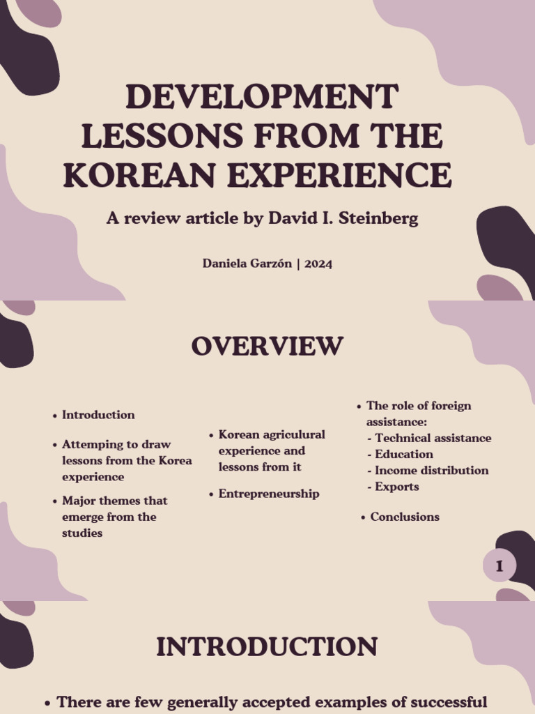 Development Lessons From The Korean Experience | PDF | Exports | Economics