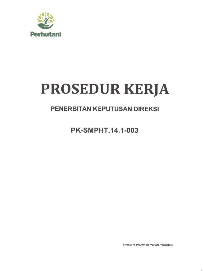 PK-SMPHT.14.1-003 Penerbitan Keputusan Direksi | PDF