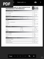 Staar 8 Math Reference Materials | PDF
