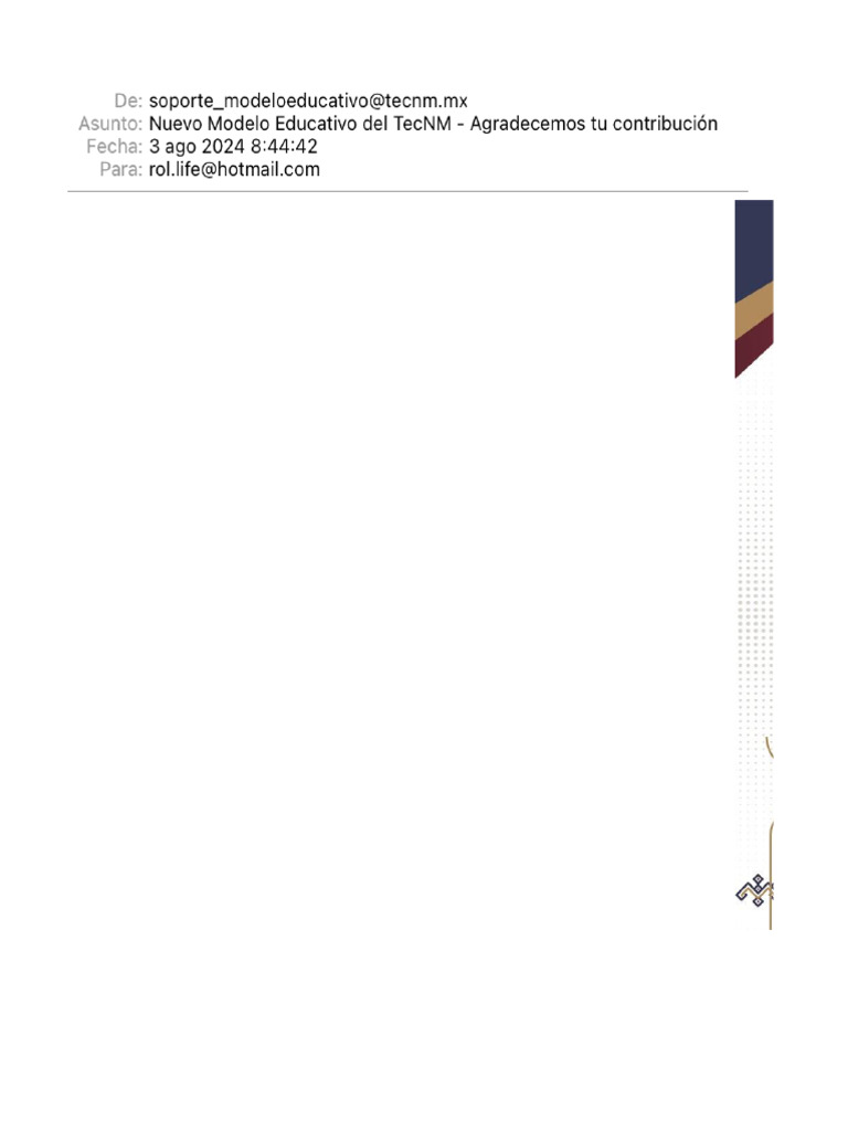 Nuevo Modelo Educativo Del TecNM - Agradecemos Tu Contribución | PDF