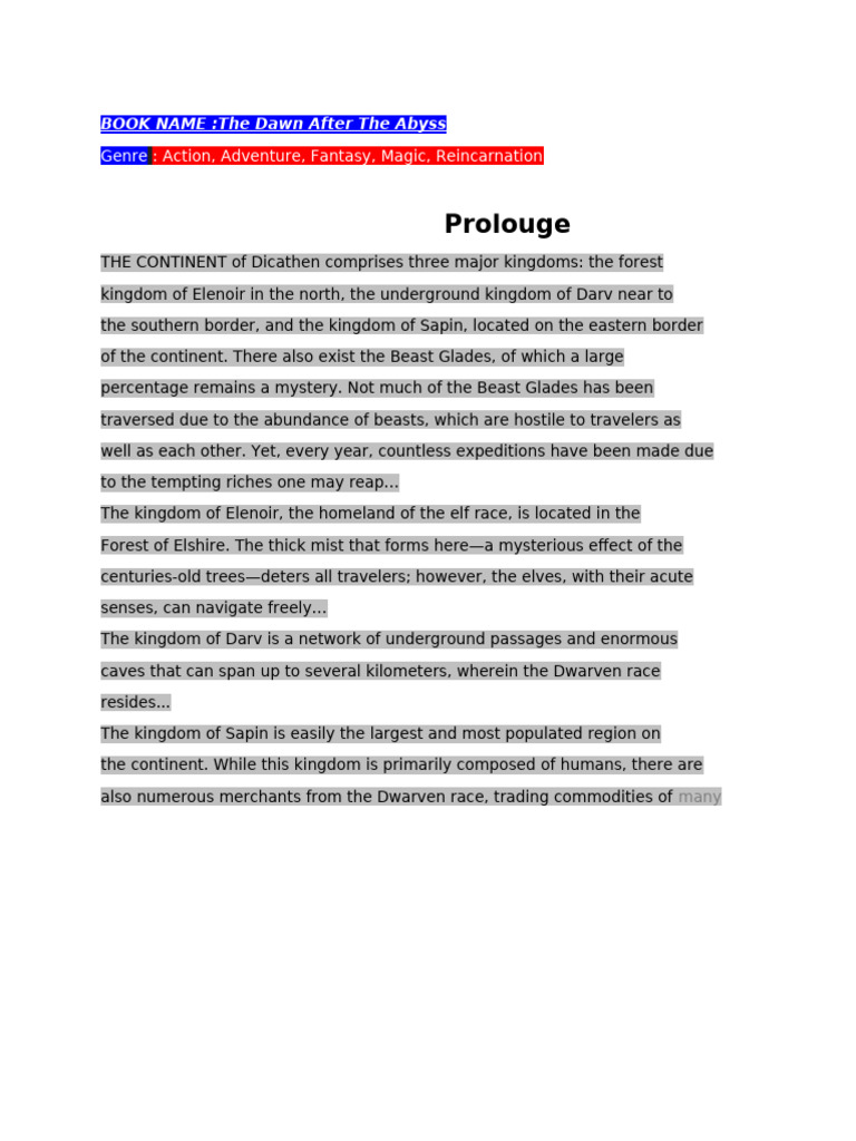 The Dawn After The Abyss | PDF