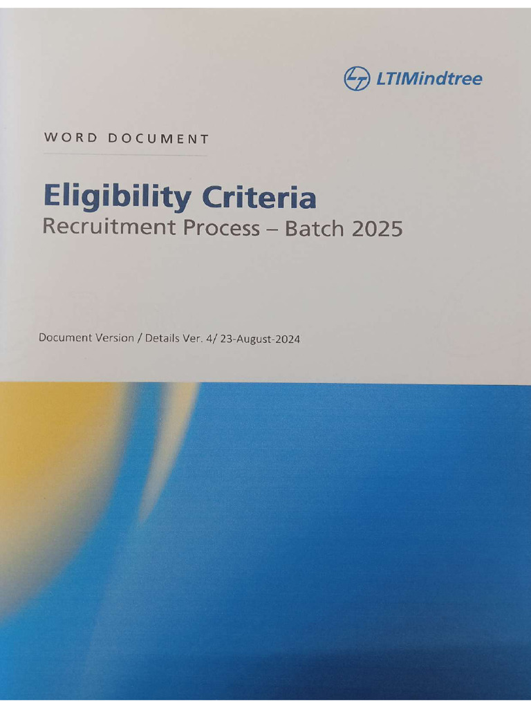 Eligibility Criteria | PDF