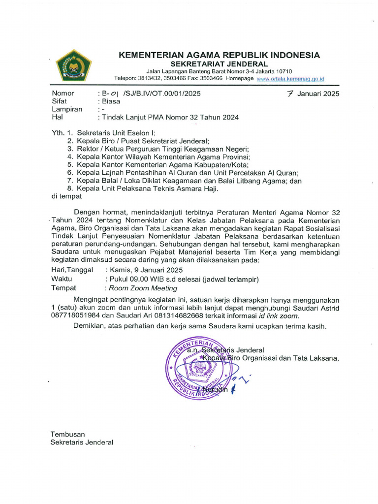 Und Satker TL Pma 32 Tahun 2024 | PDF