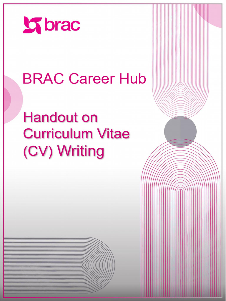 Handout On Curriculum Vitae (CV) Writing - UPDATED - OCTOBER | PDF | Résumé | Marketing