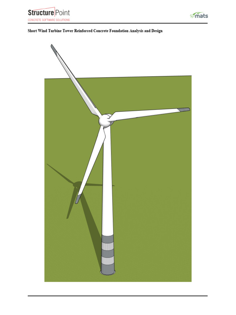 Short Wind Turbine Reinforced Concrete Foundation ACI318-14 | PDF ...