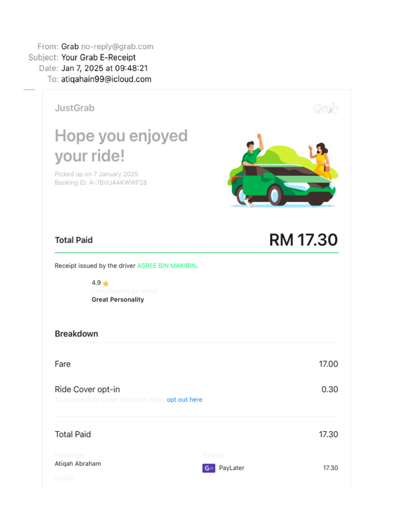 Your Grab E-Receipt | PDF