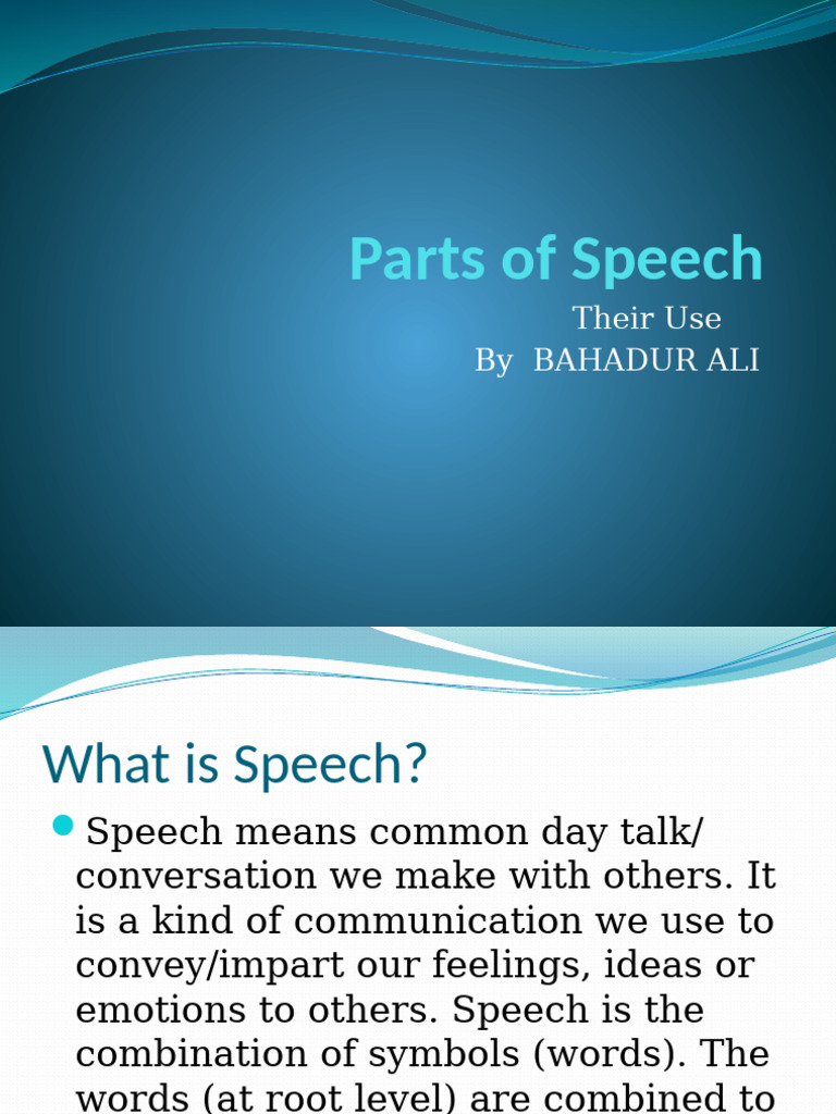 Understanding Parts of Speech | PDF | Part Of Speech | Verb