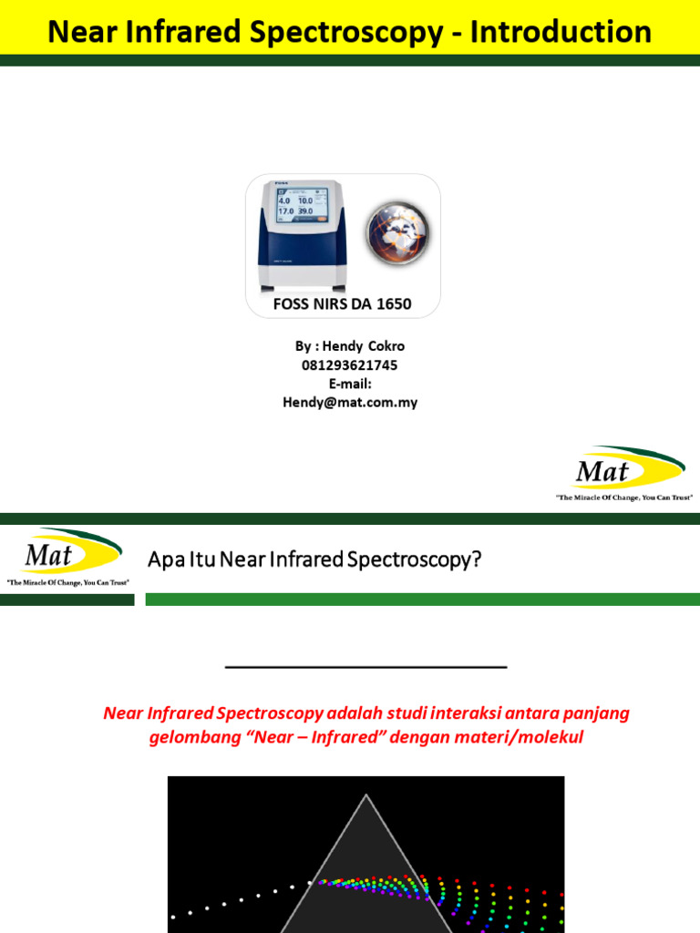 Pengenalan Near Infrared Spectroscopy | PDF