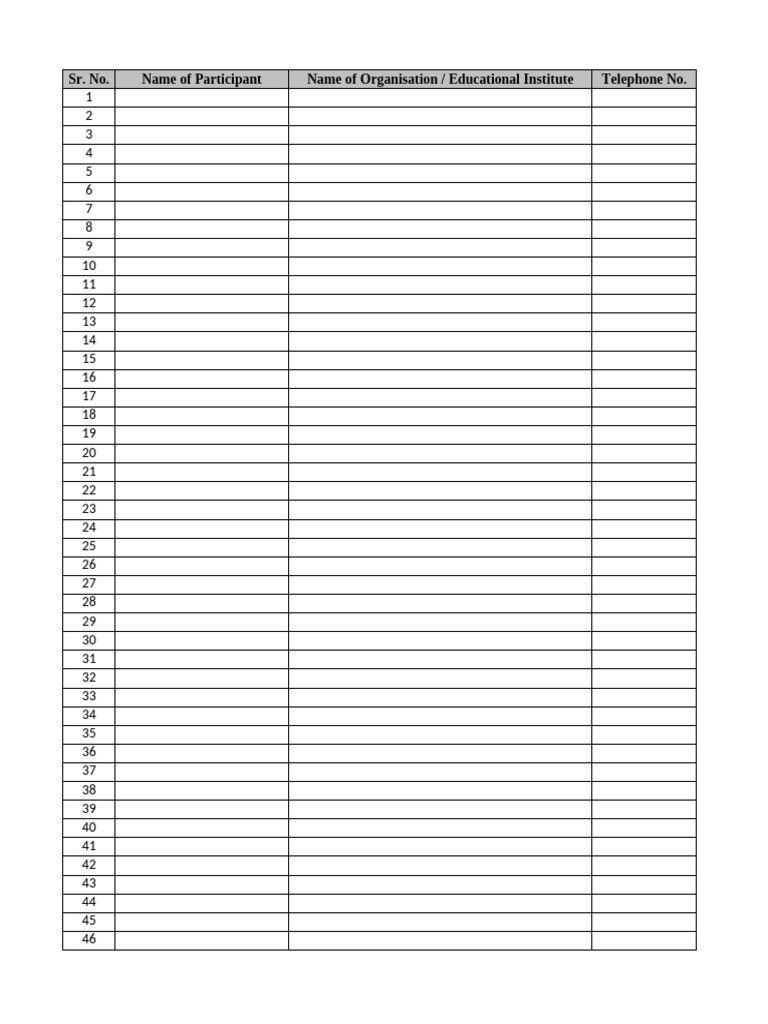 Format Absen Guru untuk Peserta | PDF
