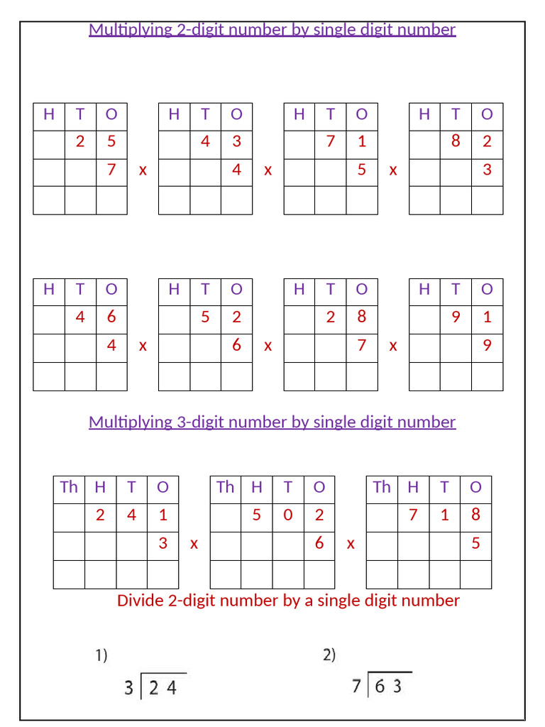 Multiplication and Division Techniques | PDF