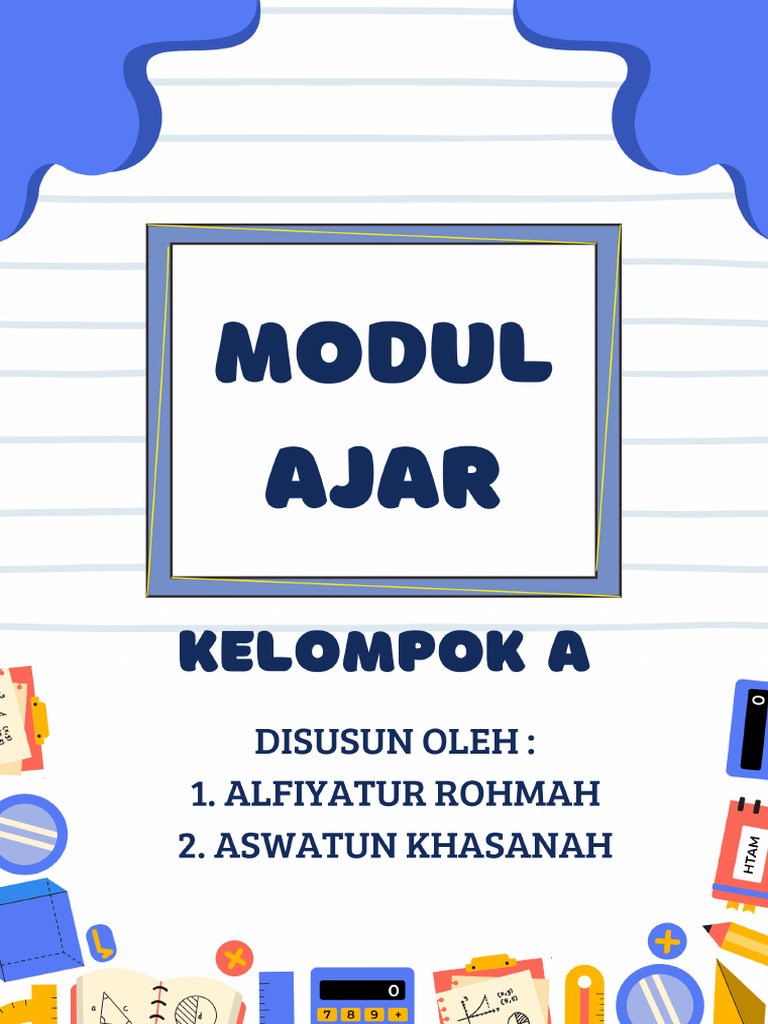 Biru Putih Ilustrasi Lucu Cover Modul Ajar Dokumen A4 | PDF