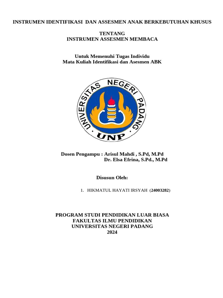 Tugas UAS Asesment ABK | PDF