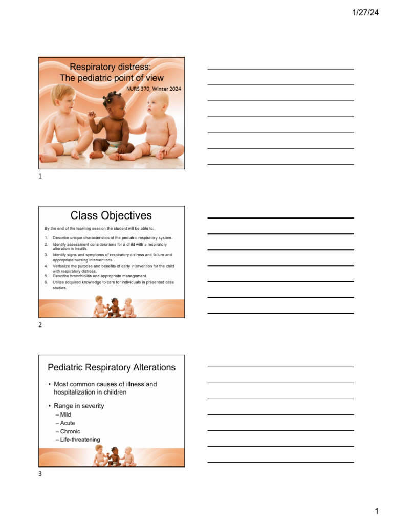 Respiratory distress The pediatric point of view Student PPT PDF 3 ...