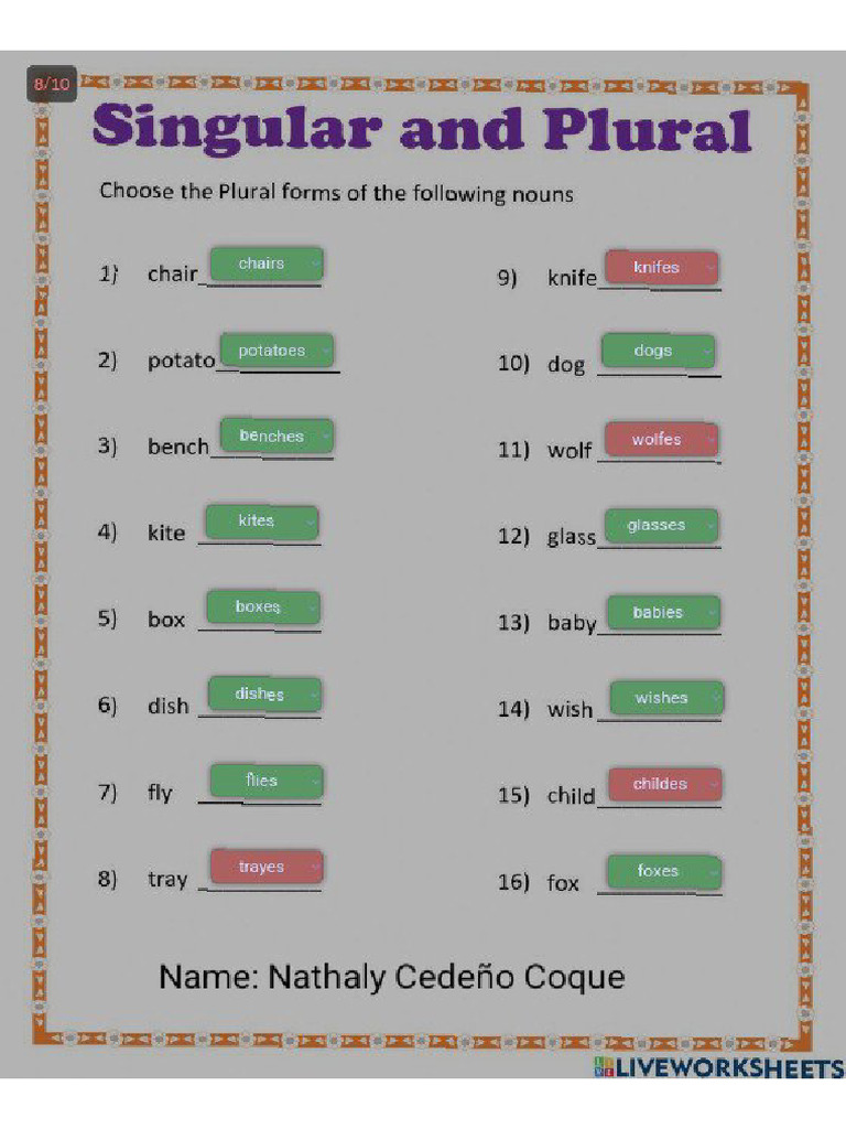 Singular and Plural Nouns | PDF