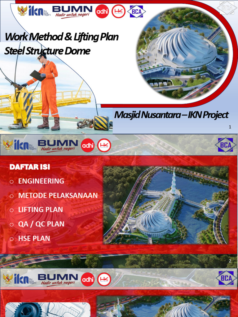 Rencana Metode dan Lifting Masjid IKN | PDF
