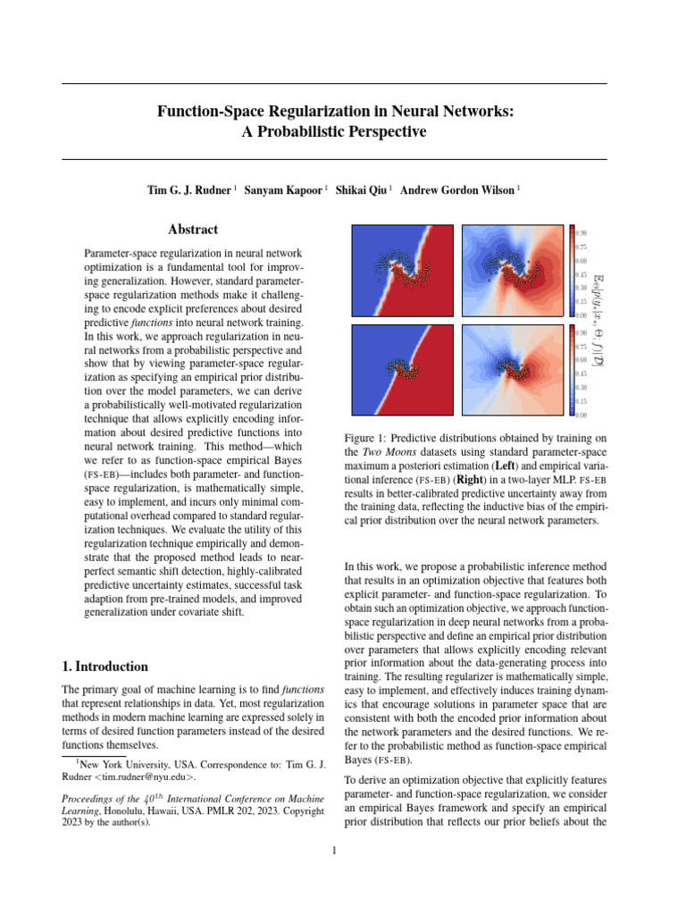 FunctionSpace Regularization in Neural NetworksA Probabilistic Perspective | PDF | Statistical ...