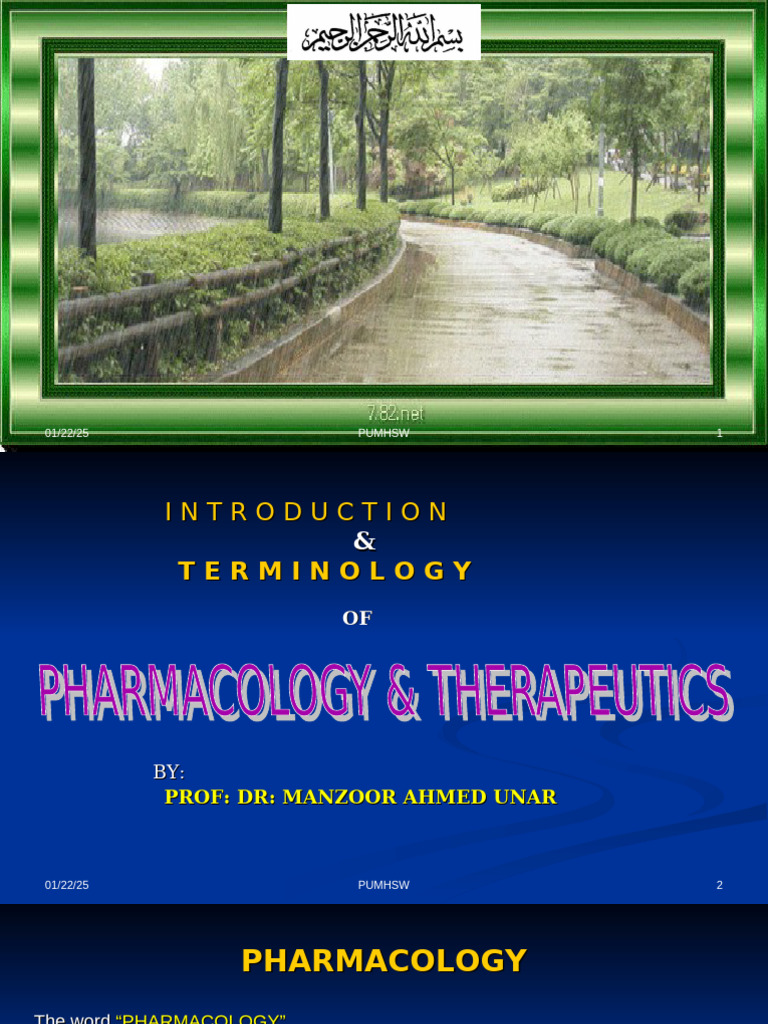 Overview of Pharmacology Branches | PDF | Pharmacology | Dose ...