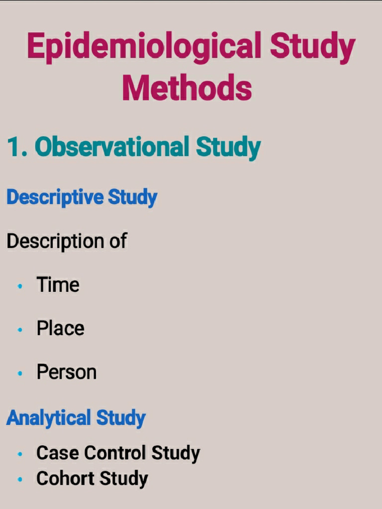 02 Epidemiological Study Design | PDF
