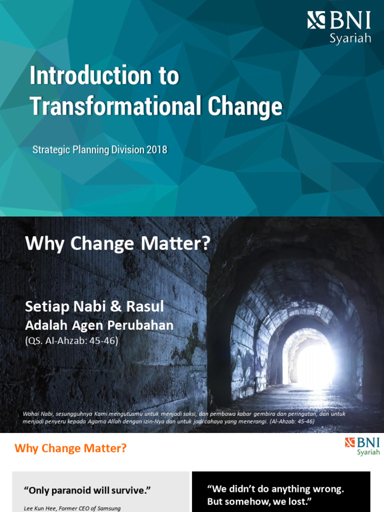 Guidance Sheet of Transformational Change | PDF