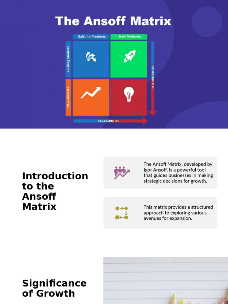 Ansoff Matrix: Growth Strategies Overview | PDF | Business Economics ...