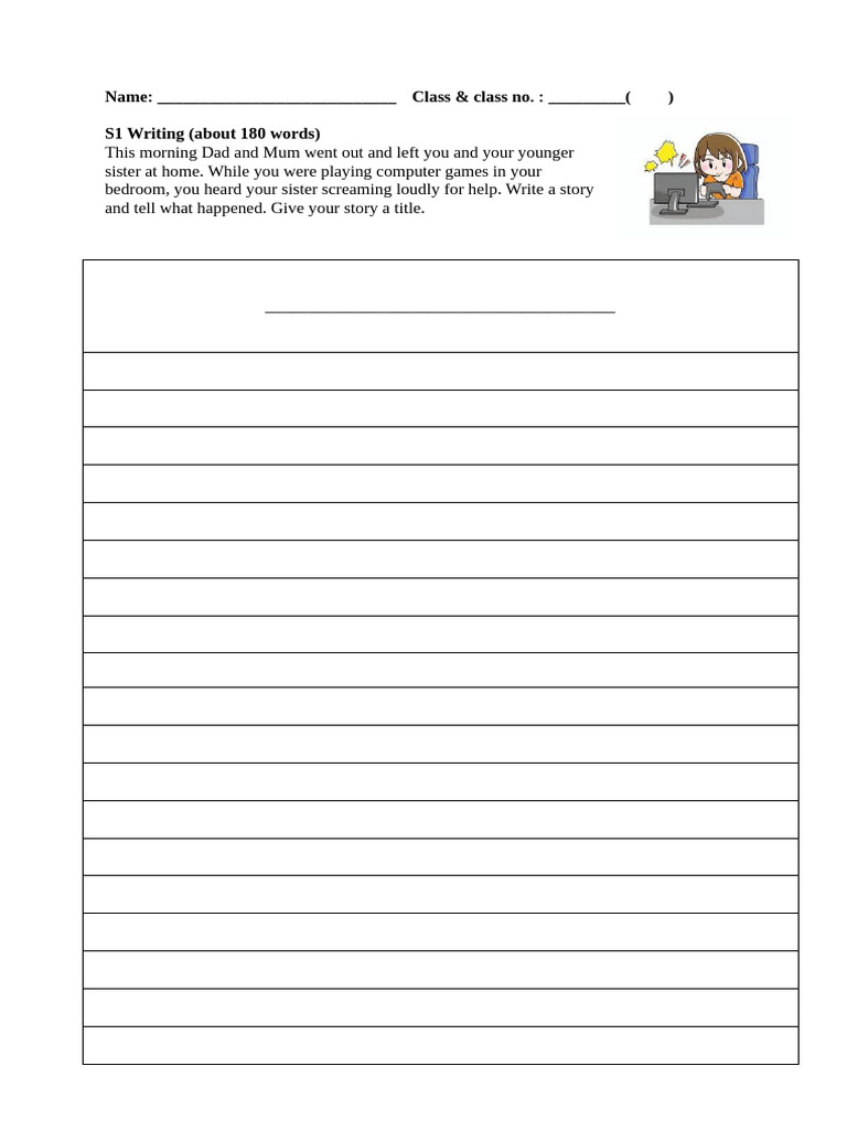 Story About A Sister Crying (Form) | PDF
