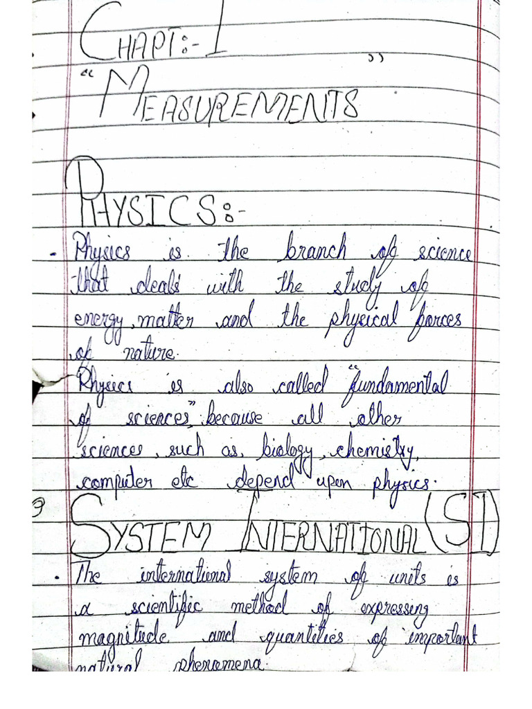 1st year physics notes from chapt 1 to 5 | PDF
