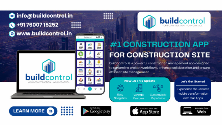 Construction App For Construction Site Revolutionizing Site Management With Buildcontrol | PDF