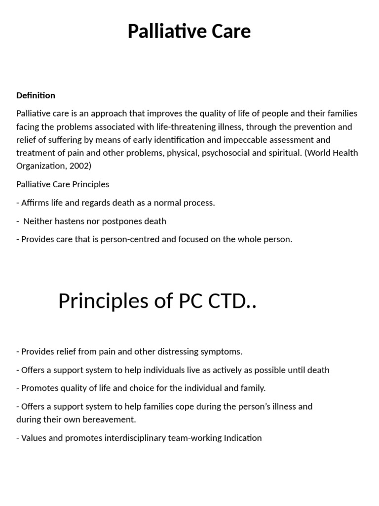 Palliative Care Revised | PDF | Palliative Care | End Of Life Care