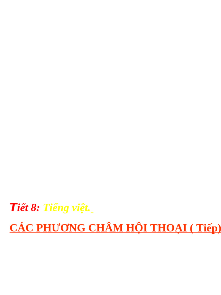 Cac Phuong Cham Hoi Thoai Da Giang E291a | PDF