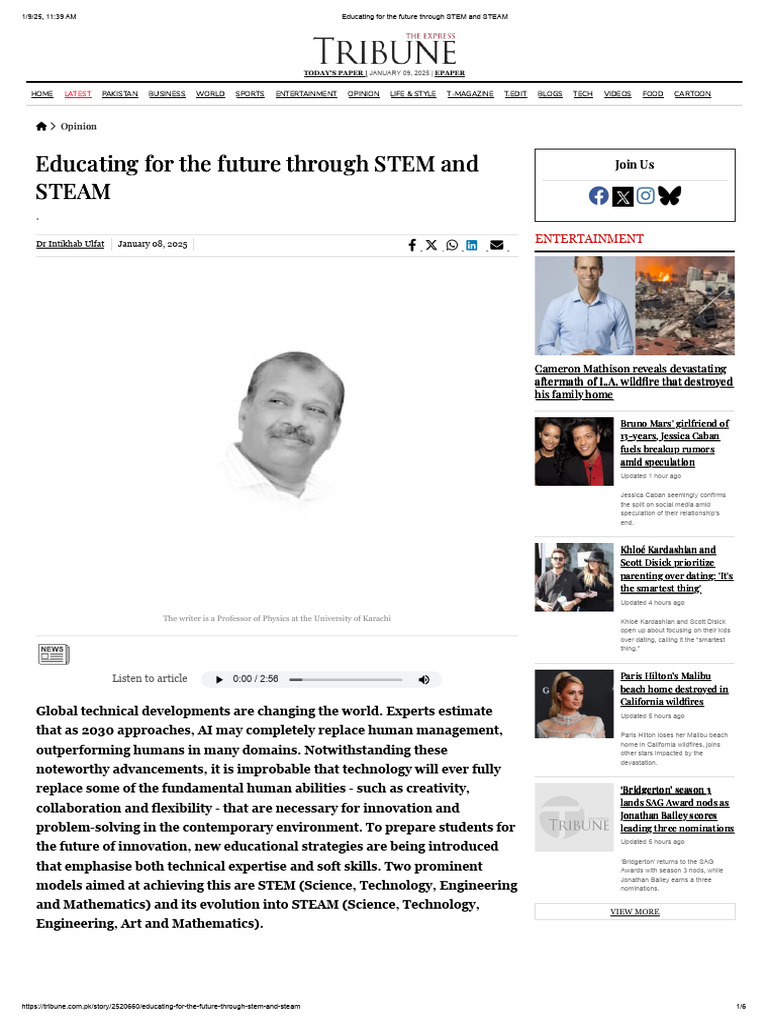 Educating For The Future Through STEM and STEAM | PDF | Science ...