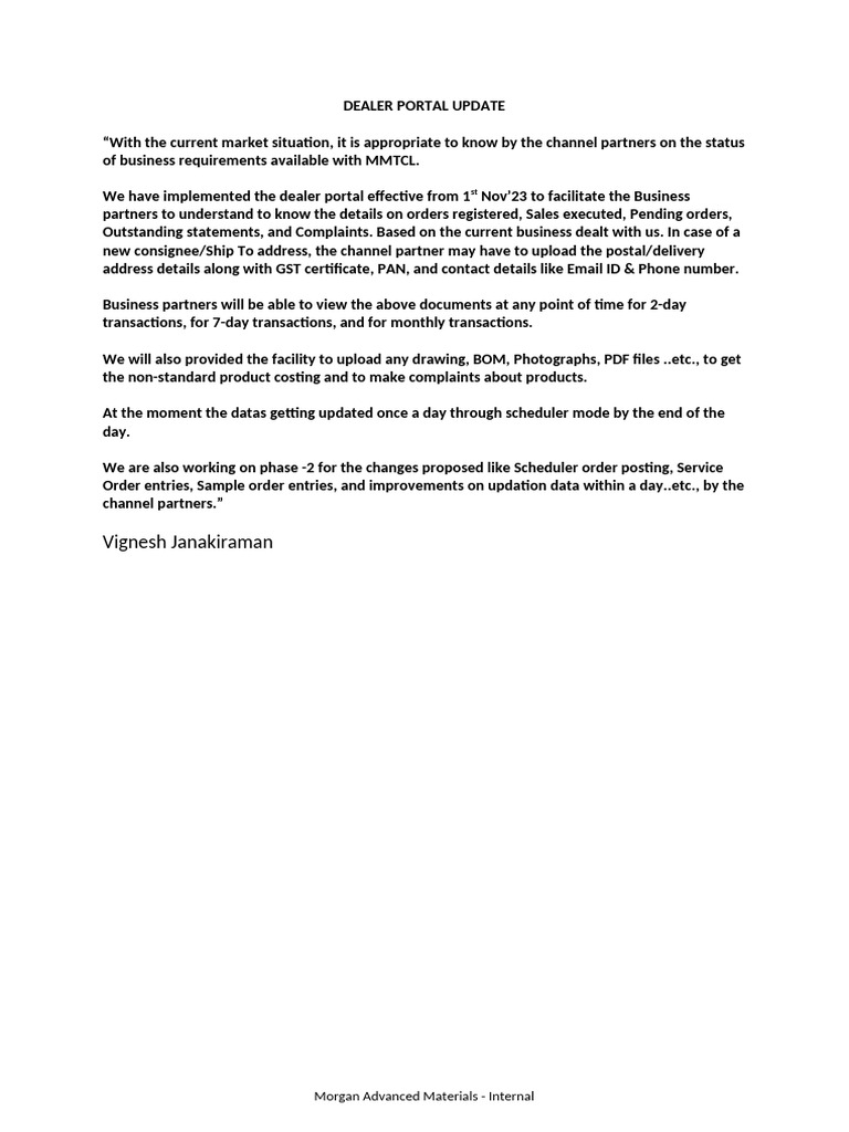 Dealer Portal | PDF Dealer Portal | PDF