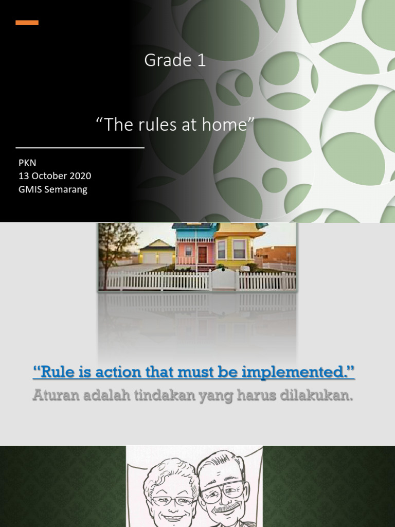 Grade 1 - Rules at Home | PDF