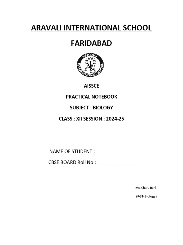 Practical File Cover Page-1 | PDF