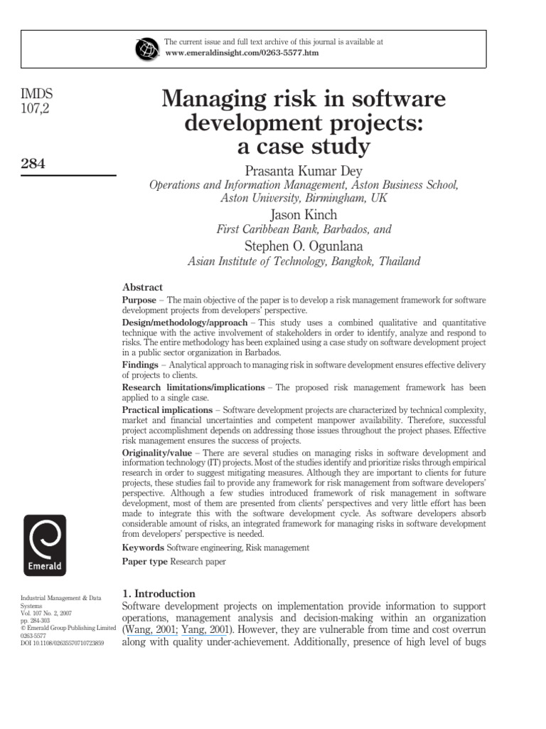 Risk-software-IMDS | PDF | Risk | Risk Management