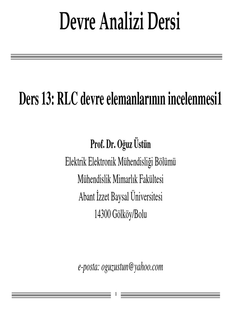 Devre Analizi Final Soru | PDF