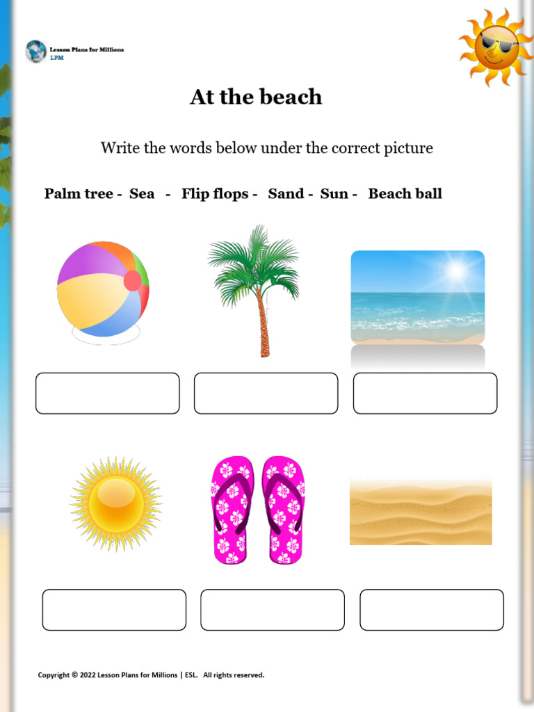 FREE Summer Time at The Beach Items | PDF